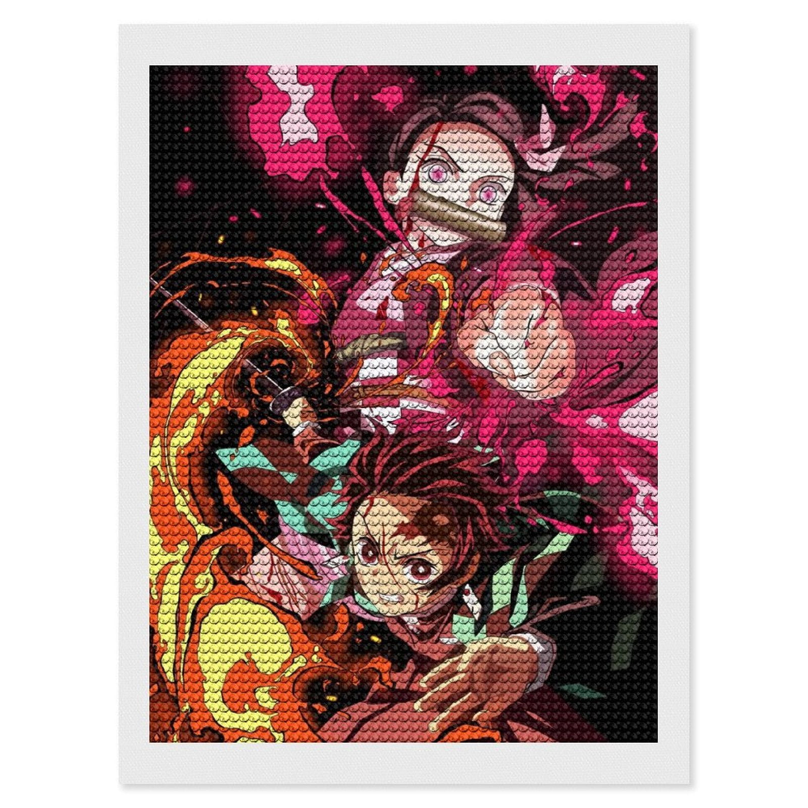 Demon Slayer Diamond Art Kits for Adults Beginners Round 5D Paint with ...