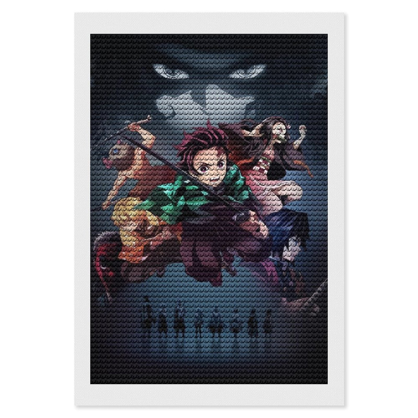 Demon Slayer Diamond Art Kits for Adults Beginners Round 5D Paint with ...