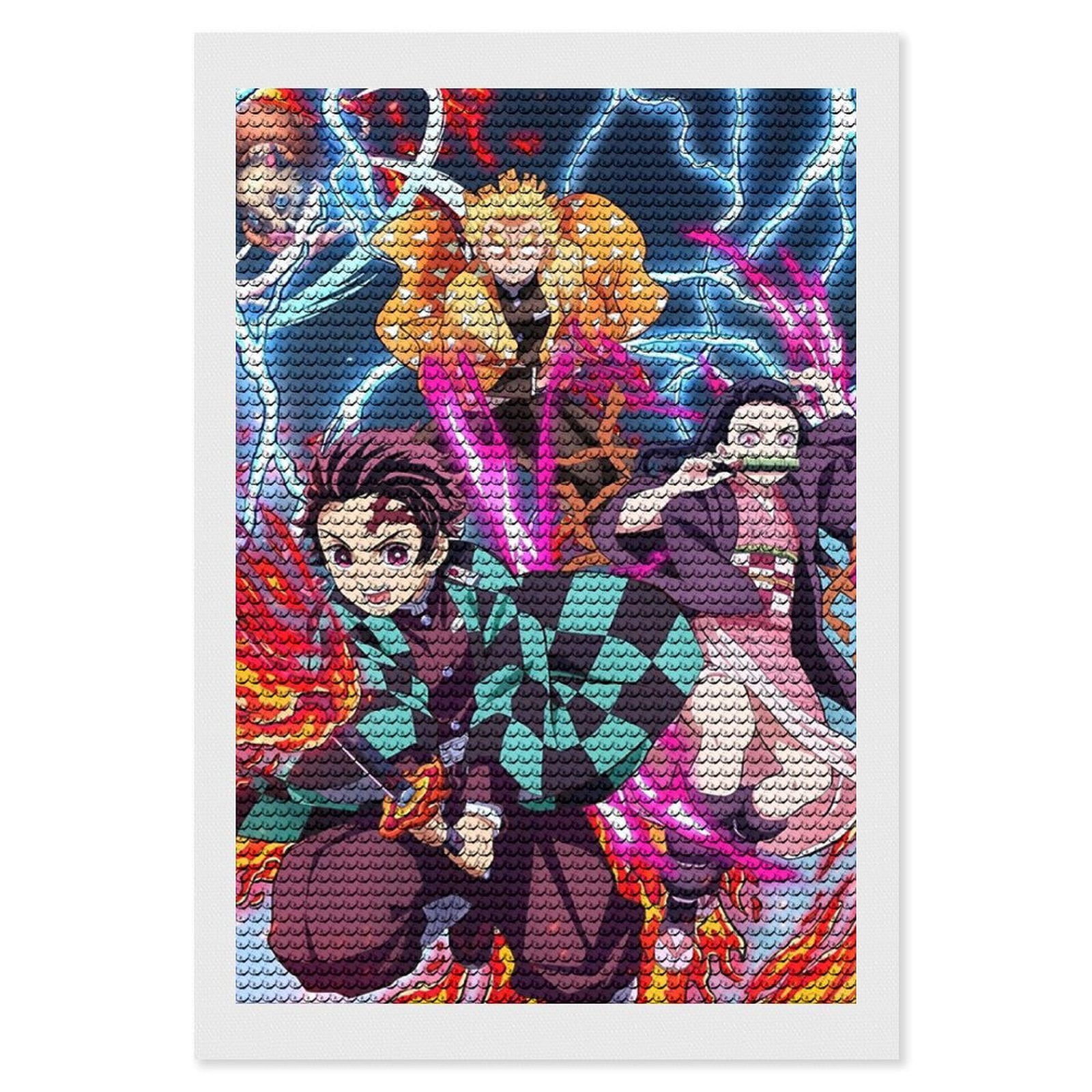 Demon Slayer Diamond Art Kits for Adults, Diamond Art Gem Art Painting ...