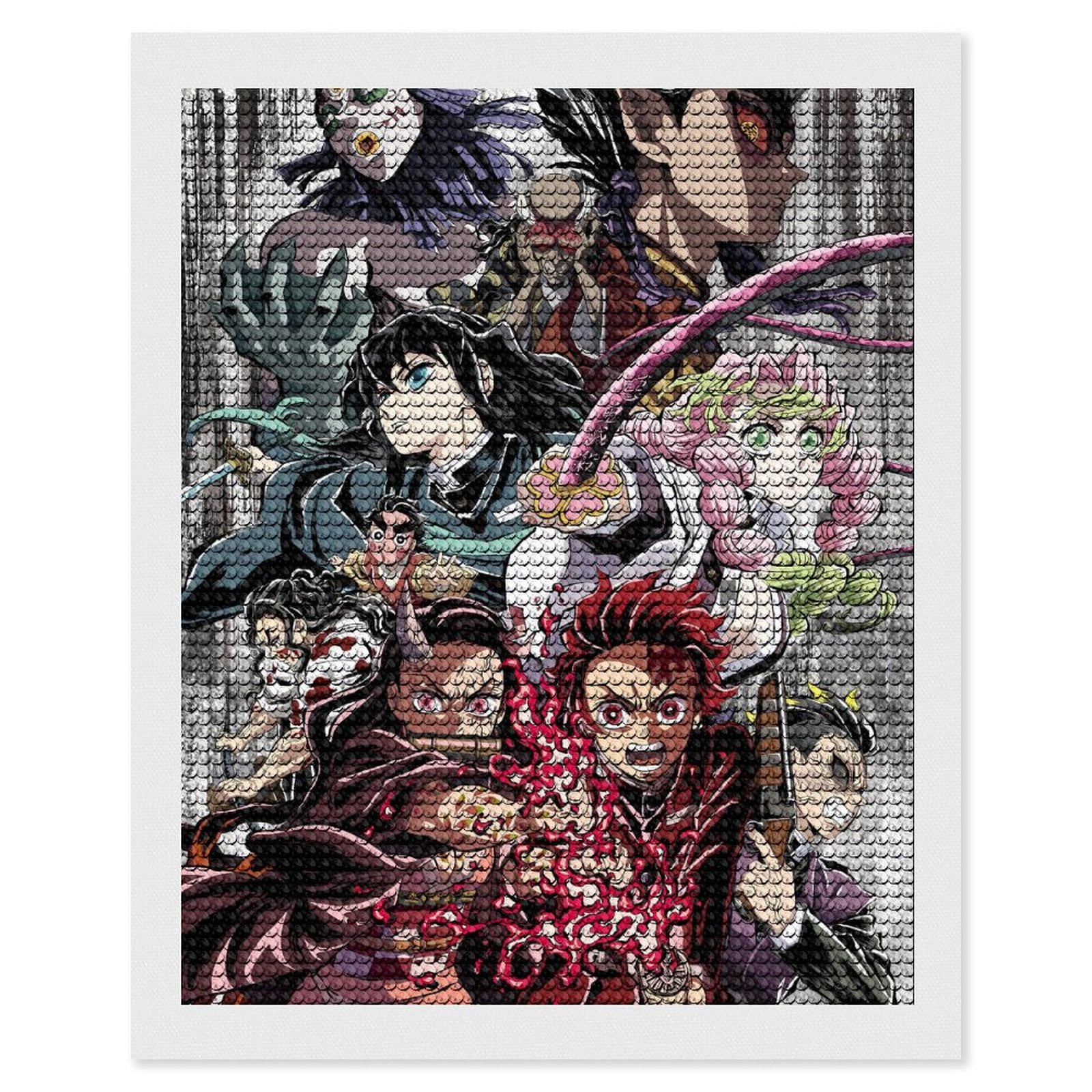 Demon Slayer Diamond Art Kits for Adults, Diamond Art Gem Art Painting ...