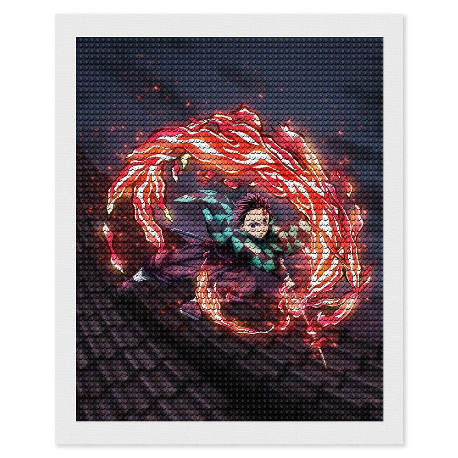 Demon Slayer Diamond Art Kits for Adults, Diamond Art Gem Art Painting ...