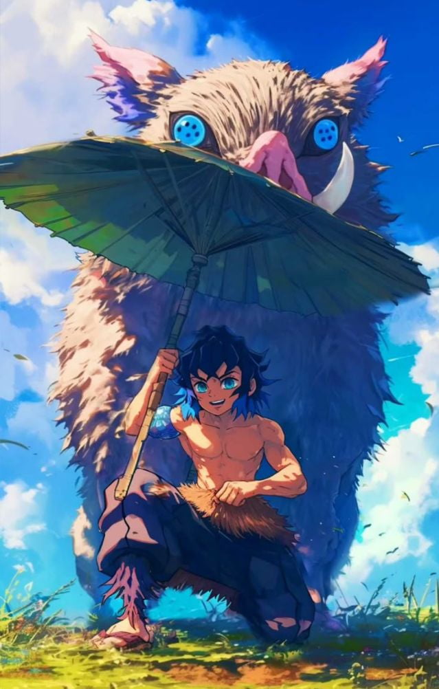 Demon Slayer Diamond Painting Kit, Hashibira Inosuke Fun DIY Crafts for ...