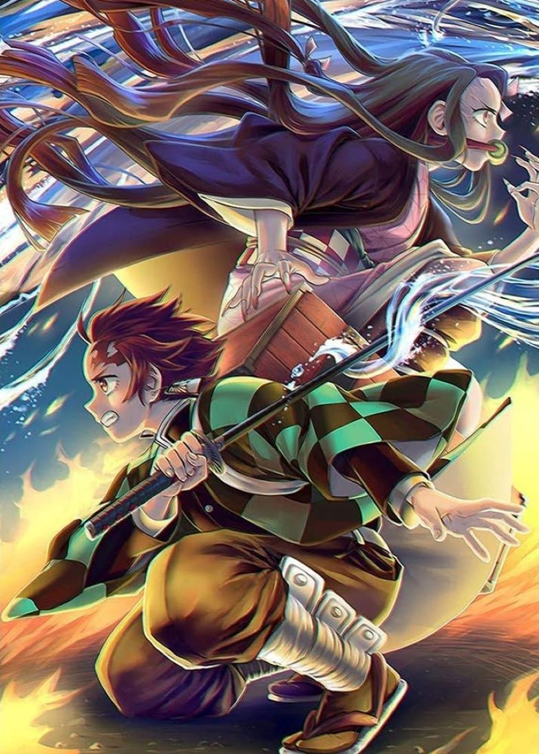 Demon Slayer Diamond Painting Kits, Diamond Art Kits for Kids, 5D ...