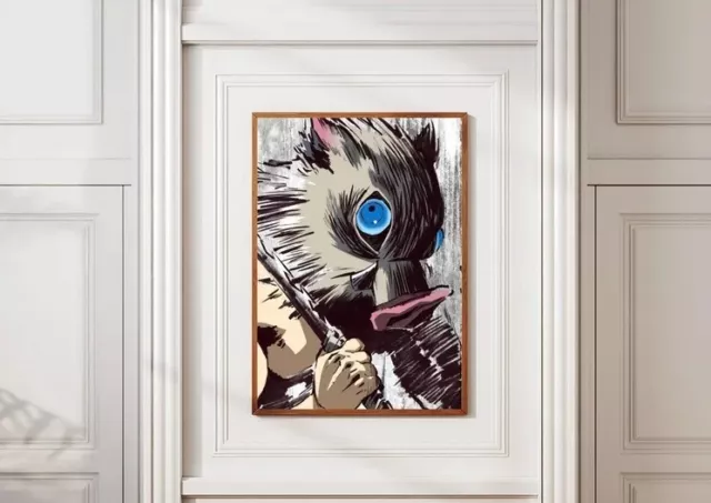 Demon Slayer Digital Poster, Inosuke, Anime Poster, Printable Wall Art ...