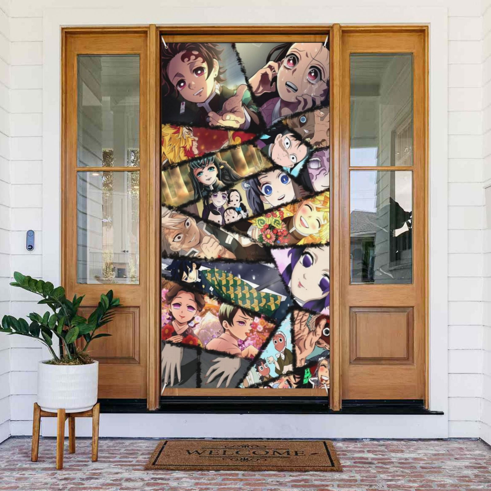 Demon Slayer Door Cover Decorations Door Banner Porch Sign Banner For ...