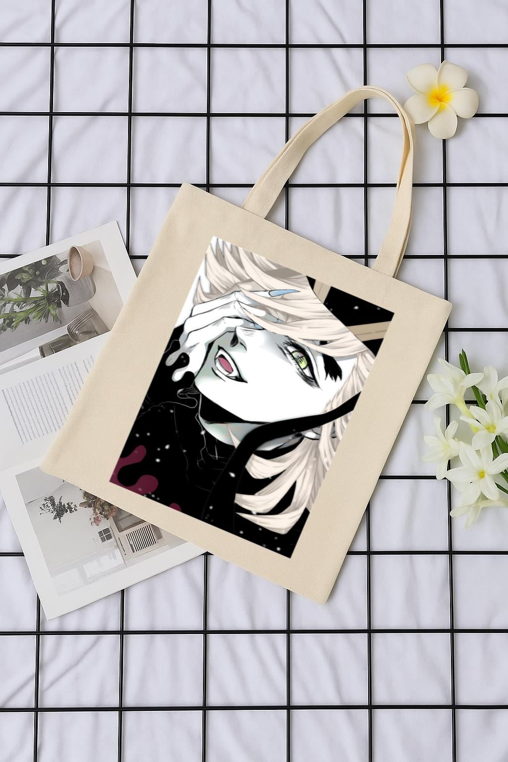 Demon Slayer Douma Upper Moon Tote Bag Kimetsu No Yaiba Adult-Youth ...