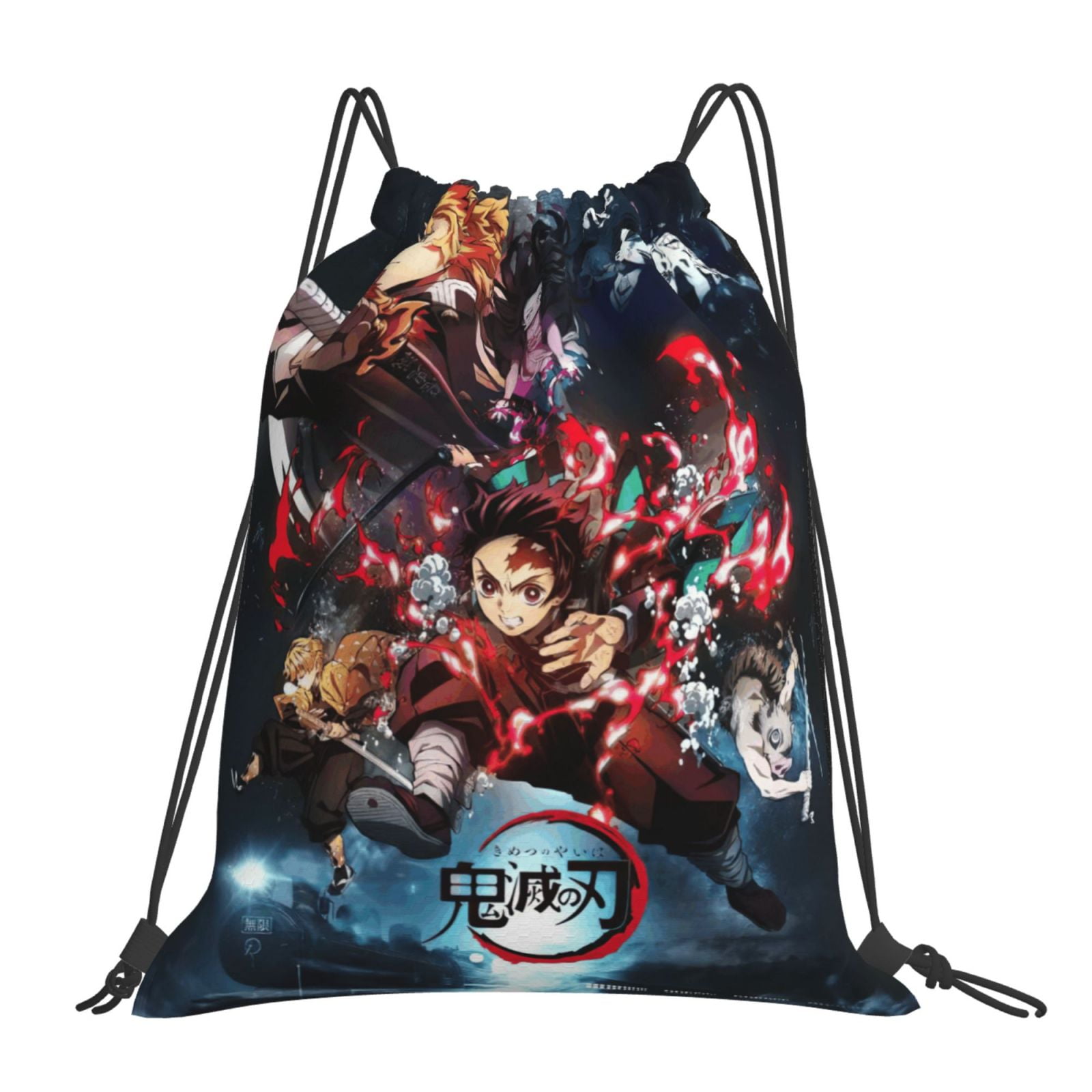 Demon Slayer Drawstring Bags Print Sports Daypack Anime Outdoor Gym Bag ...