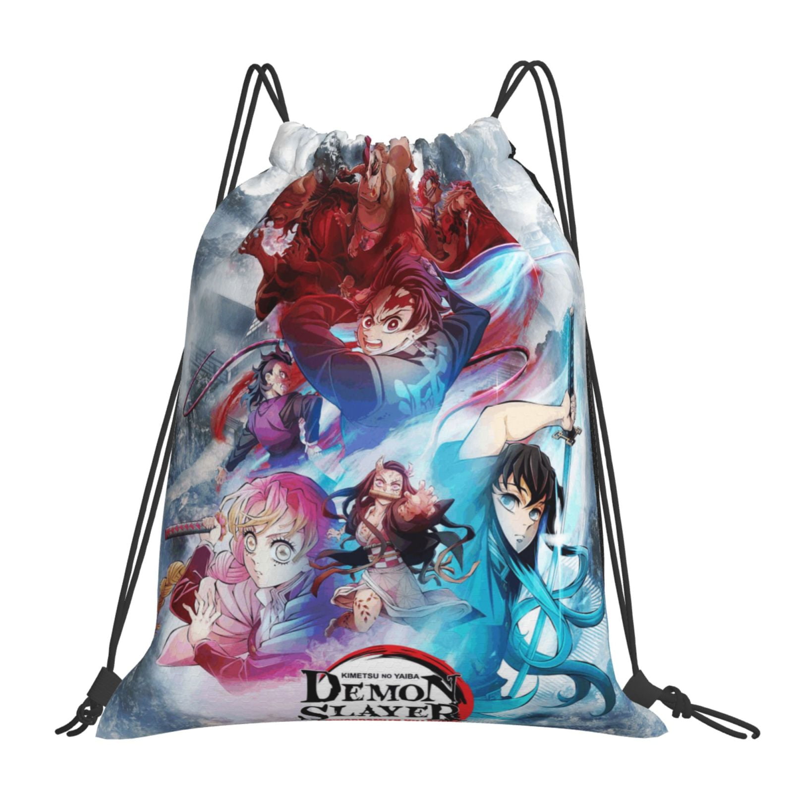 Demon Slayer Drawstring Bags Print Sports Daypack Anime Outdoor Gym Bag ...