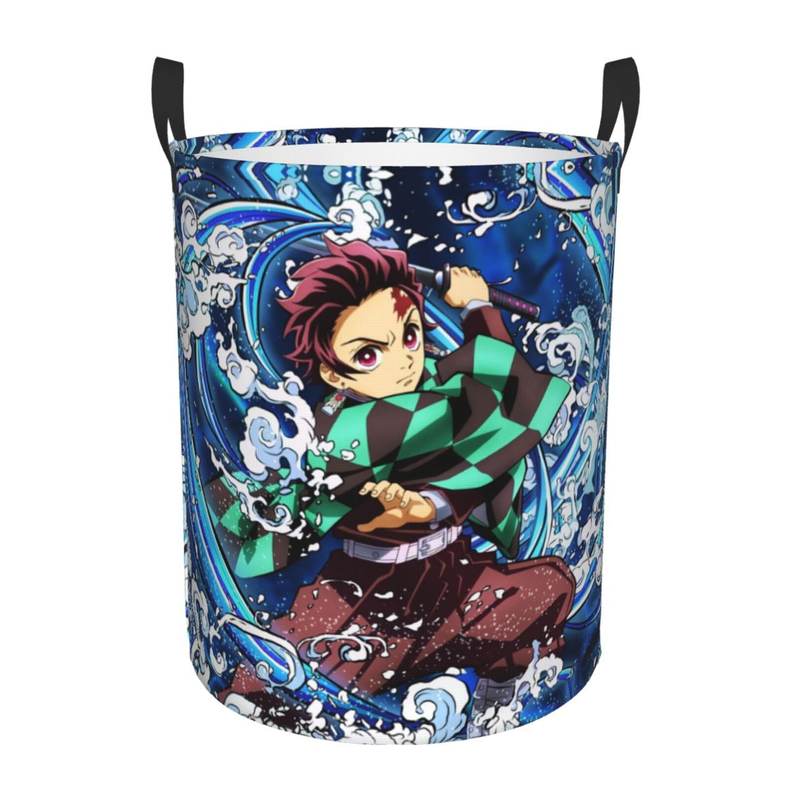Demon Slayer Fabric Laundry Basket with Handles,Waterproof Laundry ...