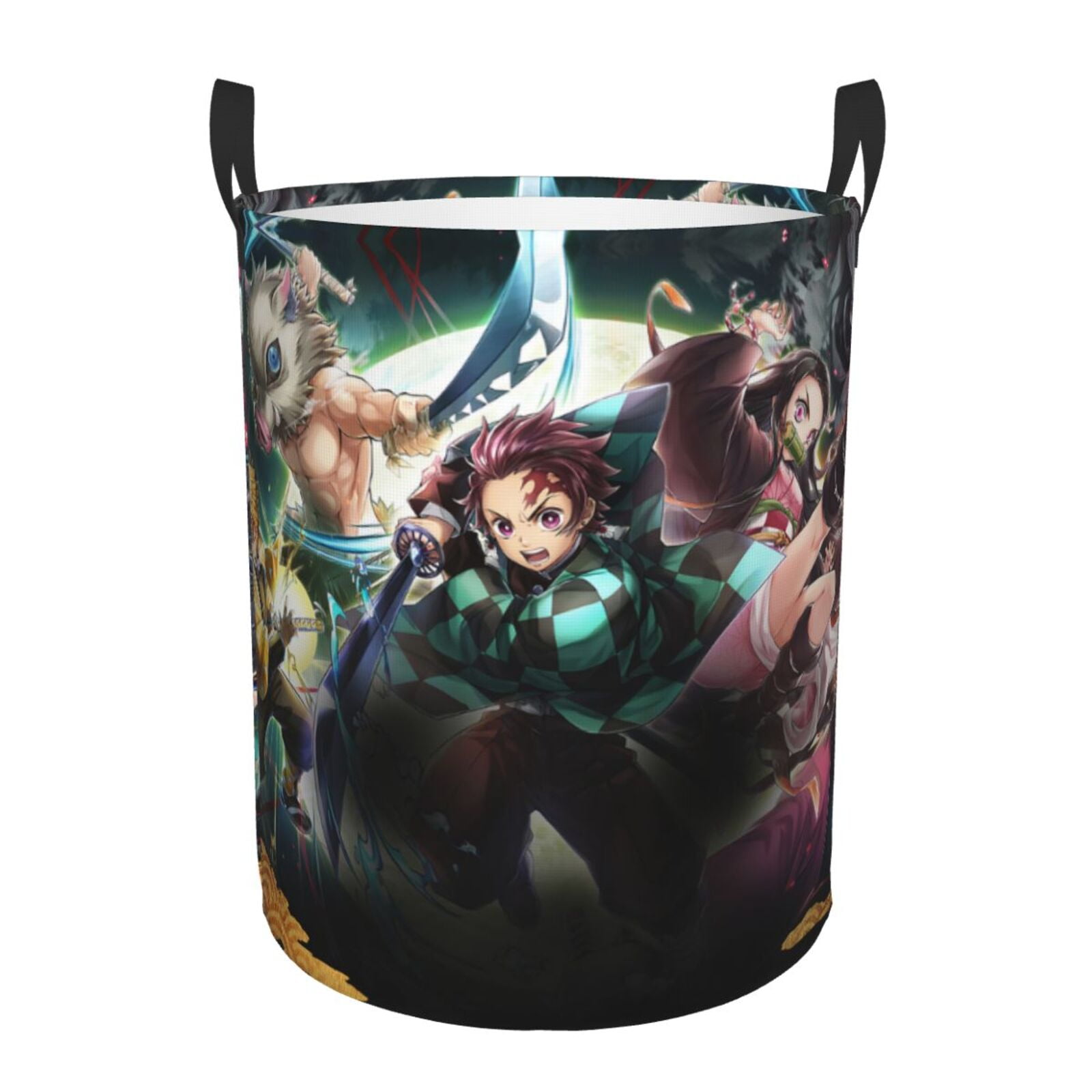 Demon Slayer Fabric Laundry Basket with Handles,Waterproof Laundry ...