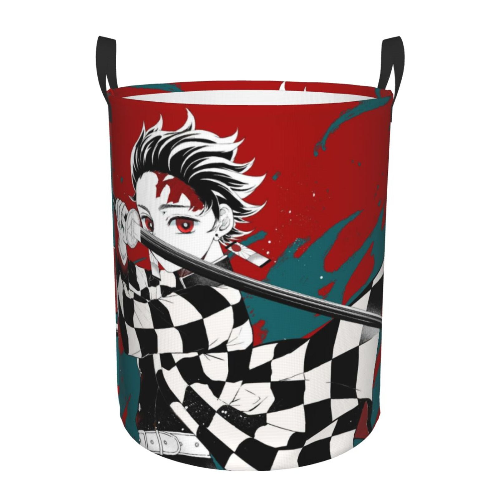 Demon Slayer Fabric Laundry Basket with Handles,Waterproof Laundry ...