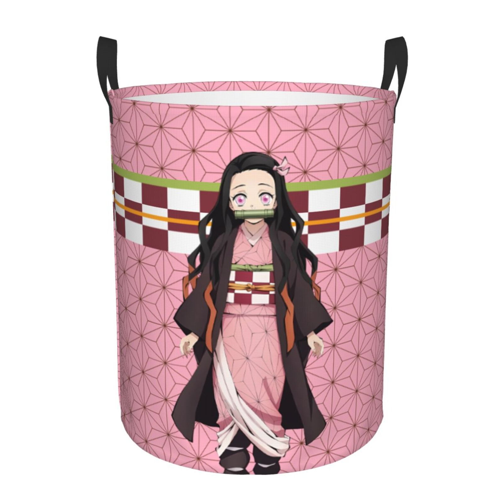 Demon Slayer Fabric Laundry Basket with Handles,Waterproof Laundry ...