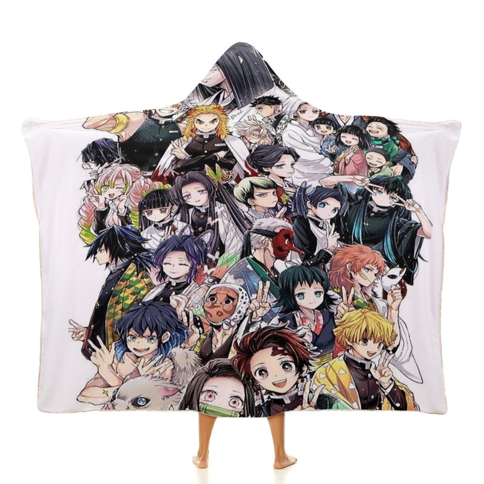 Demon Slayer Family Soft Fleece Warm Blanket Throw Fuzzy Wearable ...