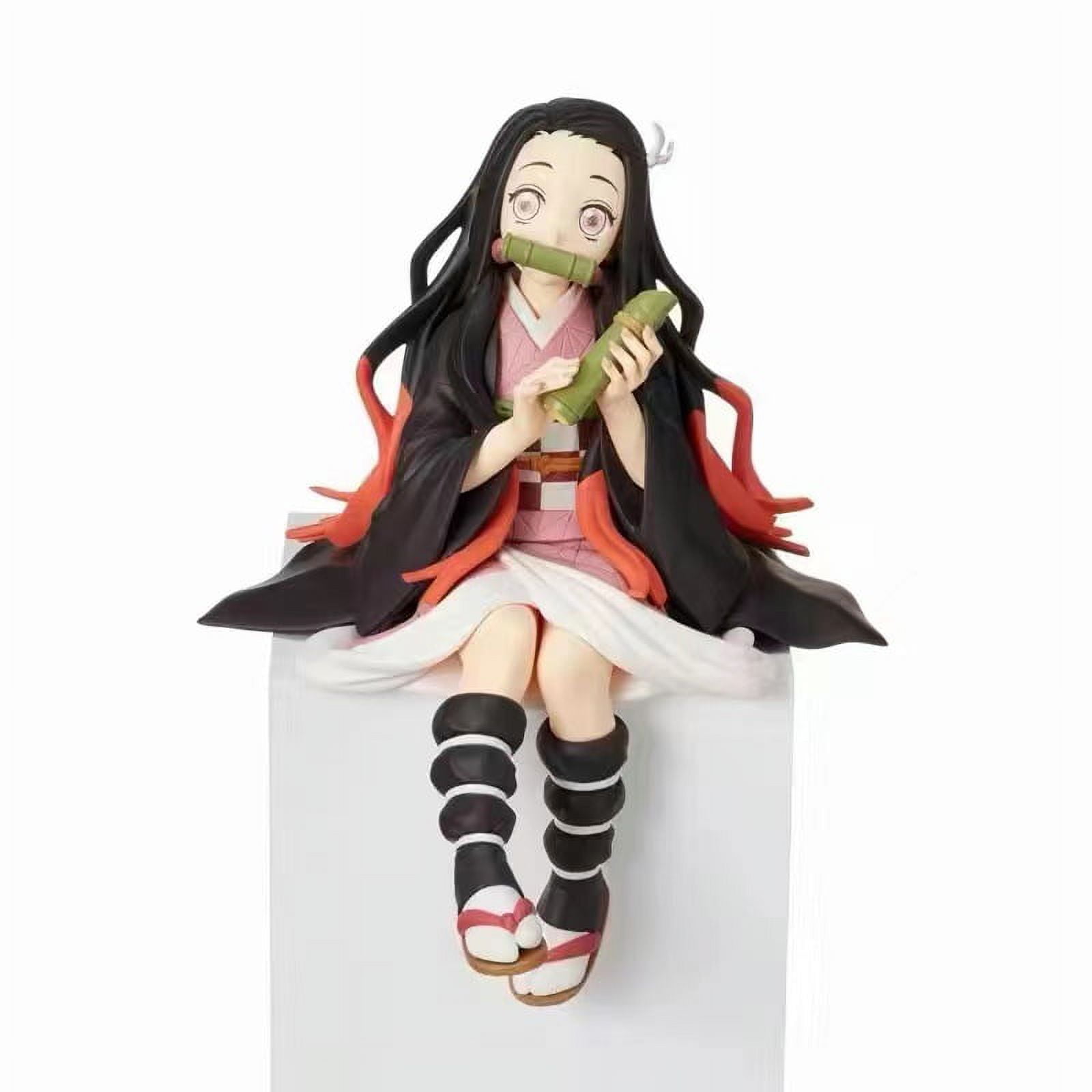 Demon Slayer Figure Eat Rice Balls Nezuko Kamado Figures Anime Action ...