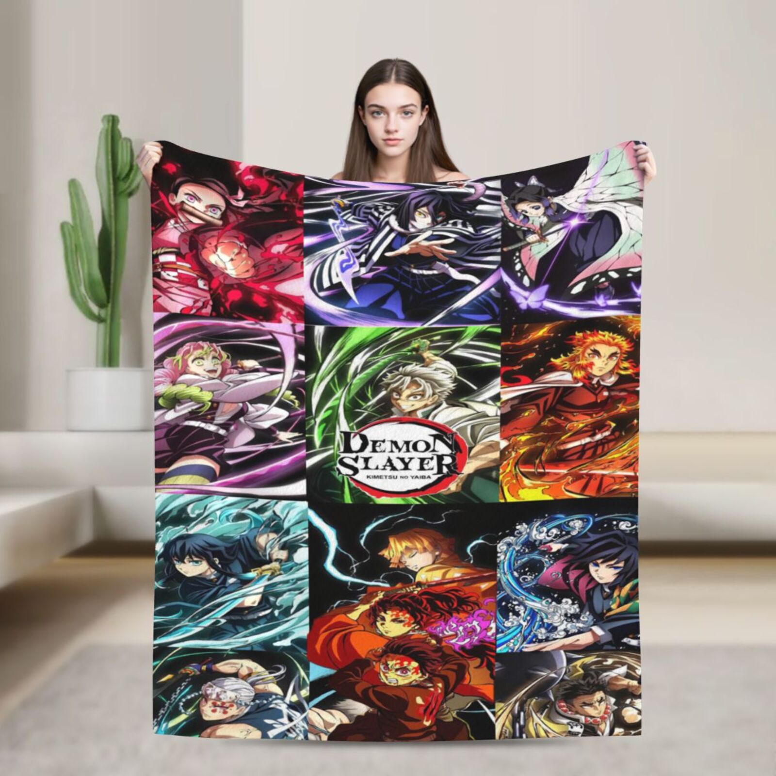 Demon Slayer Flannel Blanket Premium Ultra Soft Lightweight Durable ...