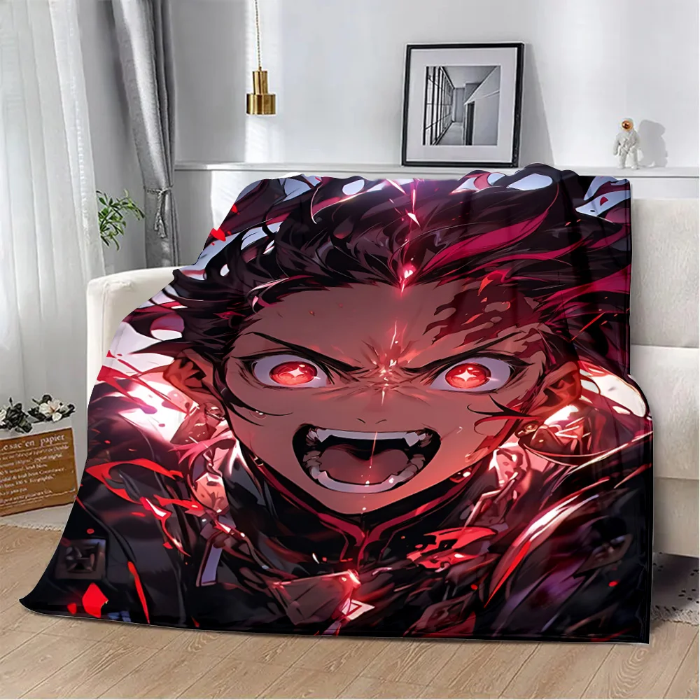 Demon Slayer Flannel Throw Blanket Cartoon Blanket Soft Plush Blankets ...