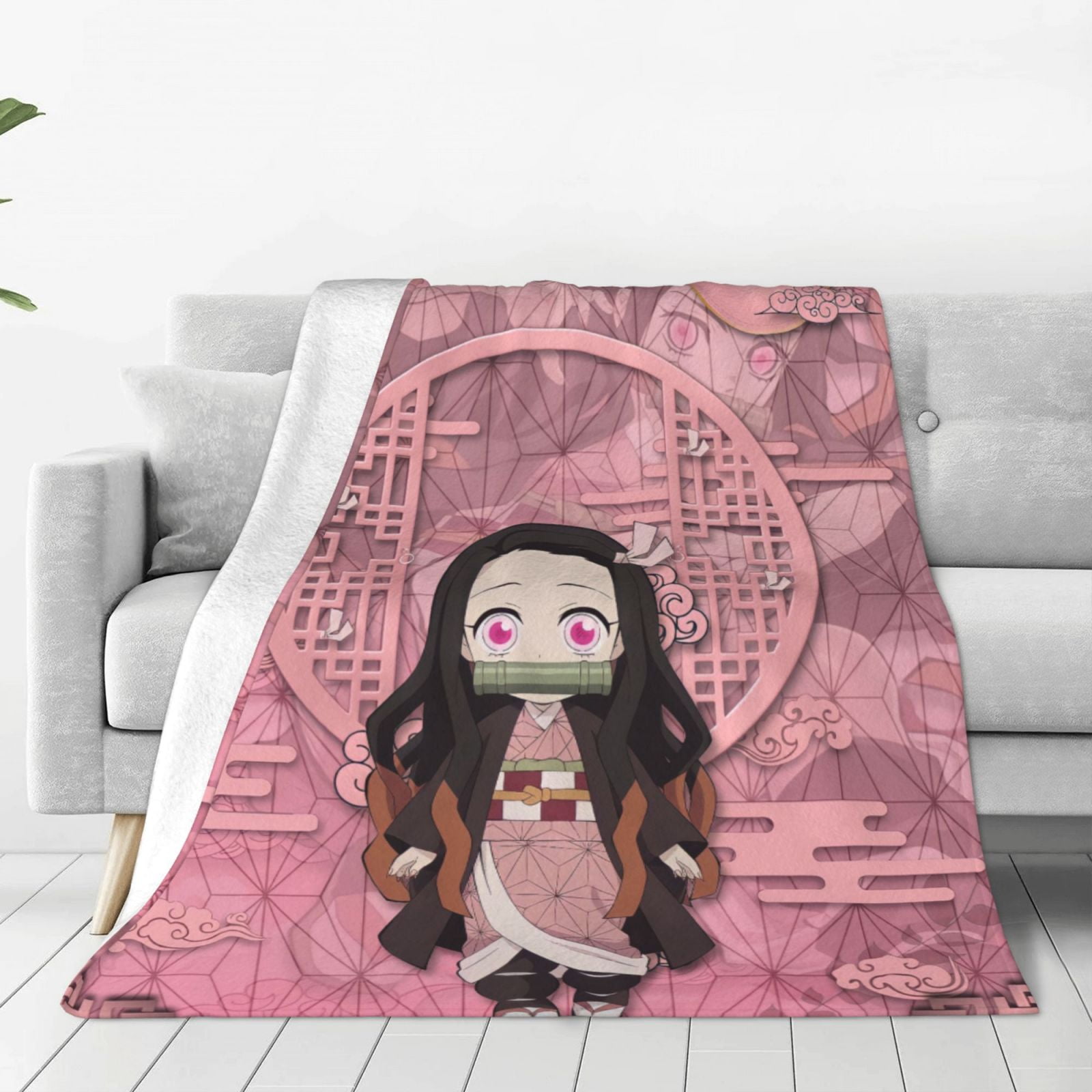 Demon Slayer Fleece Blanket Super Soft Cozy Warm Flannel Fleece Throw ...
