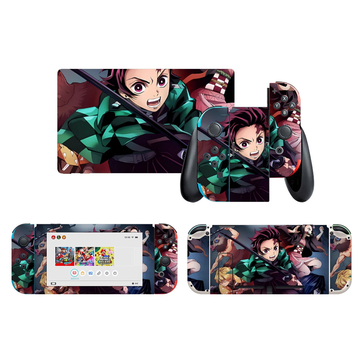 Demon Slayer Game Switch Skin - Anime Cartoon Game Sticker, No Bubble ...