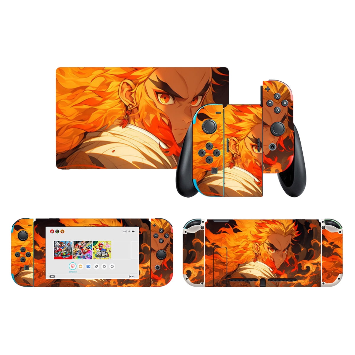 Demon Slayer Game Switch Skin - Anime Cartoon Game Sticker, No Bubble ...