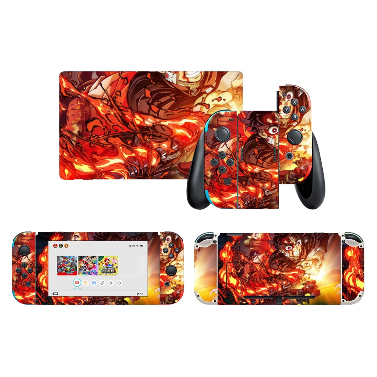 Demon Slayer Game Switch Skin - Anime Cartoon Game Sticker, No Bubble ...