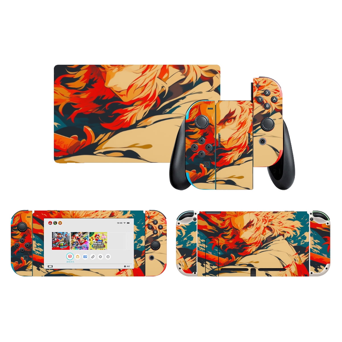 Demon Slayer Game Switch Skin - Anime Cartoon Game Sticker, No Bubble ...