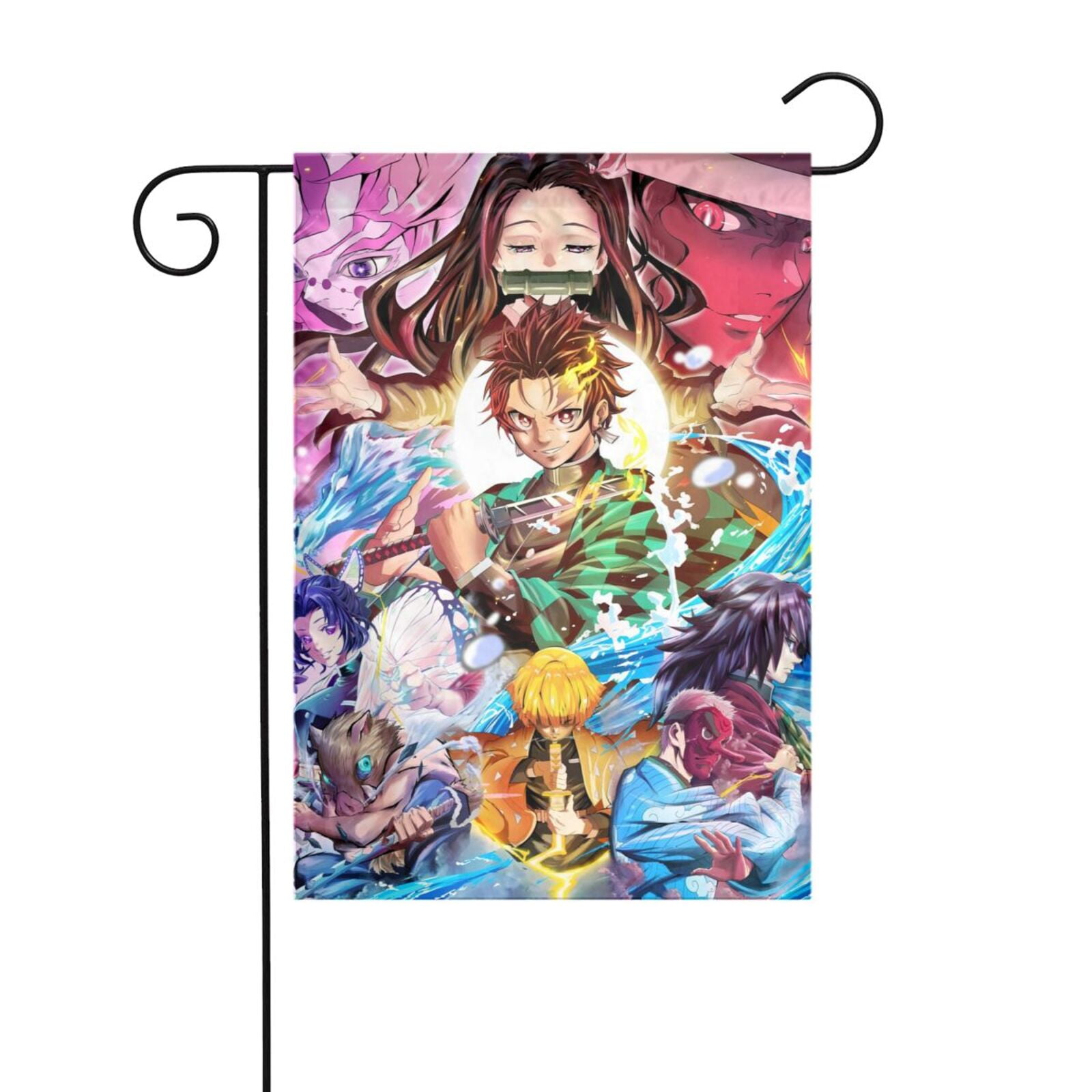 Demon Slayer Garden Flag Double Sided Outside Cartoon Game Yard Outdoor ...
