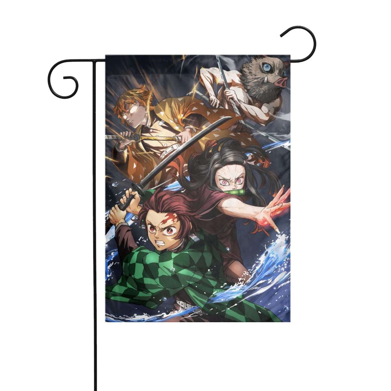 Demon Slayer Garden Flag Double Sided Outside Cartoon Game Yard Outdoor ...