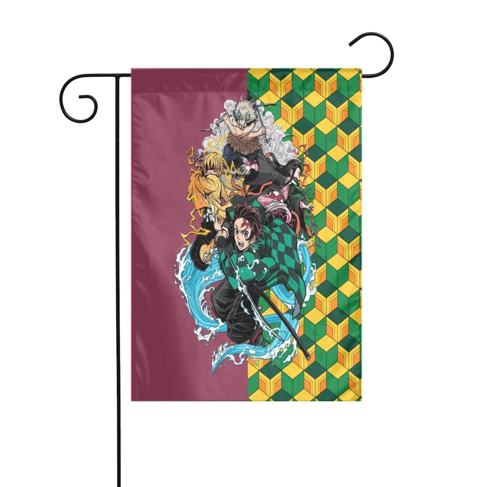Demon Slayer Garden Flag Double Sided Outside Cartoon Game Yard Outdoor ...