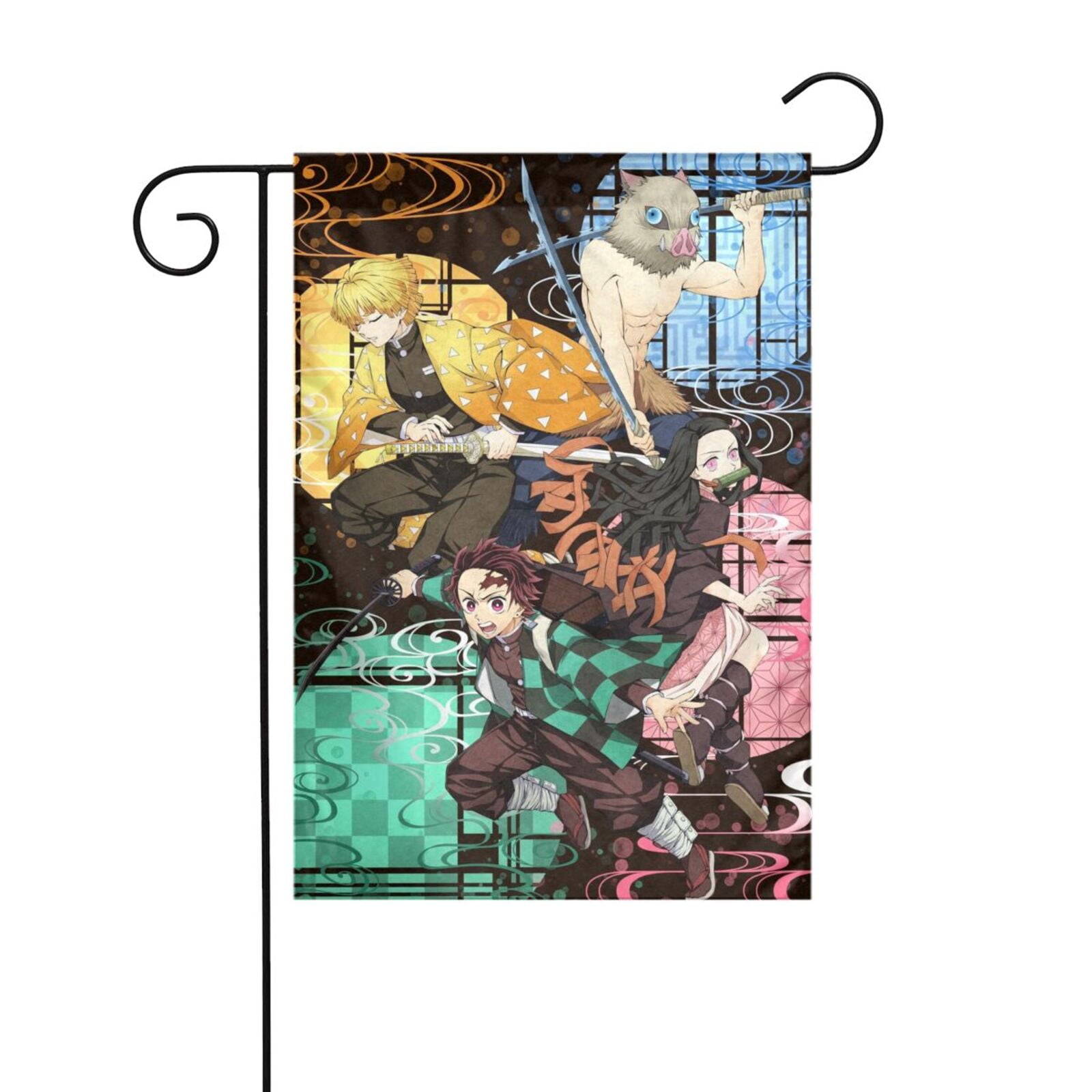 Demon Slayer Garden Flag Double Sided Outside Cartoon Game Yard Outdoor ...