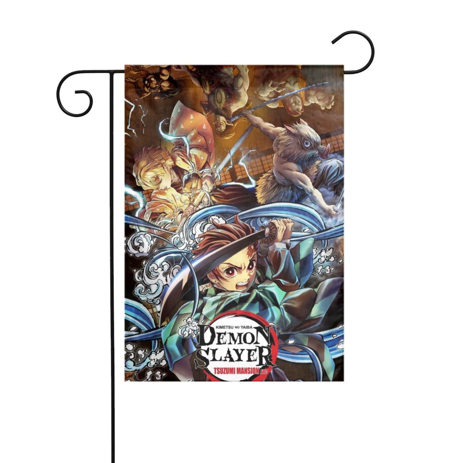 Demon Slayer Garden Flag Double Sided Outside Cartoon Game Yard Outdoor ...