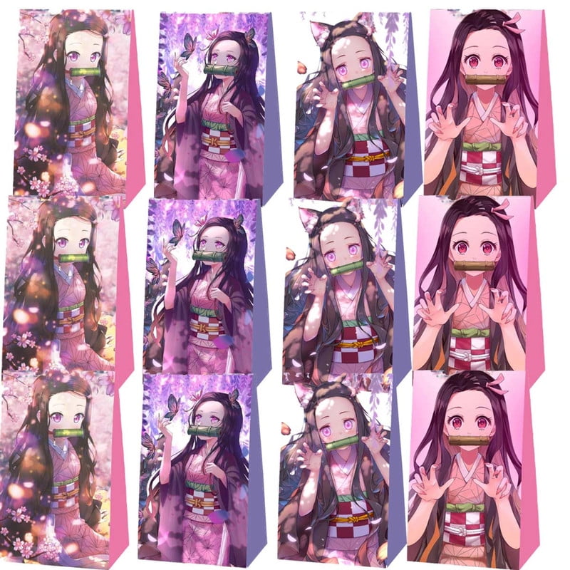 Demon Slayer Girl Nezuko Goodie Bags Party Favor Candy Decorations ...