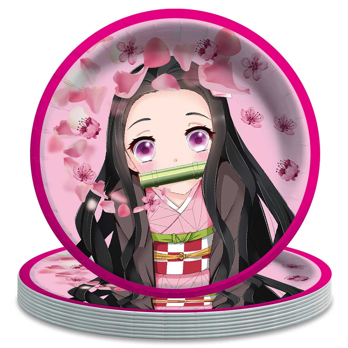 Demon Slayer Girl Nezuko Paper Plates Birthday Decorations Party ...