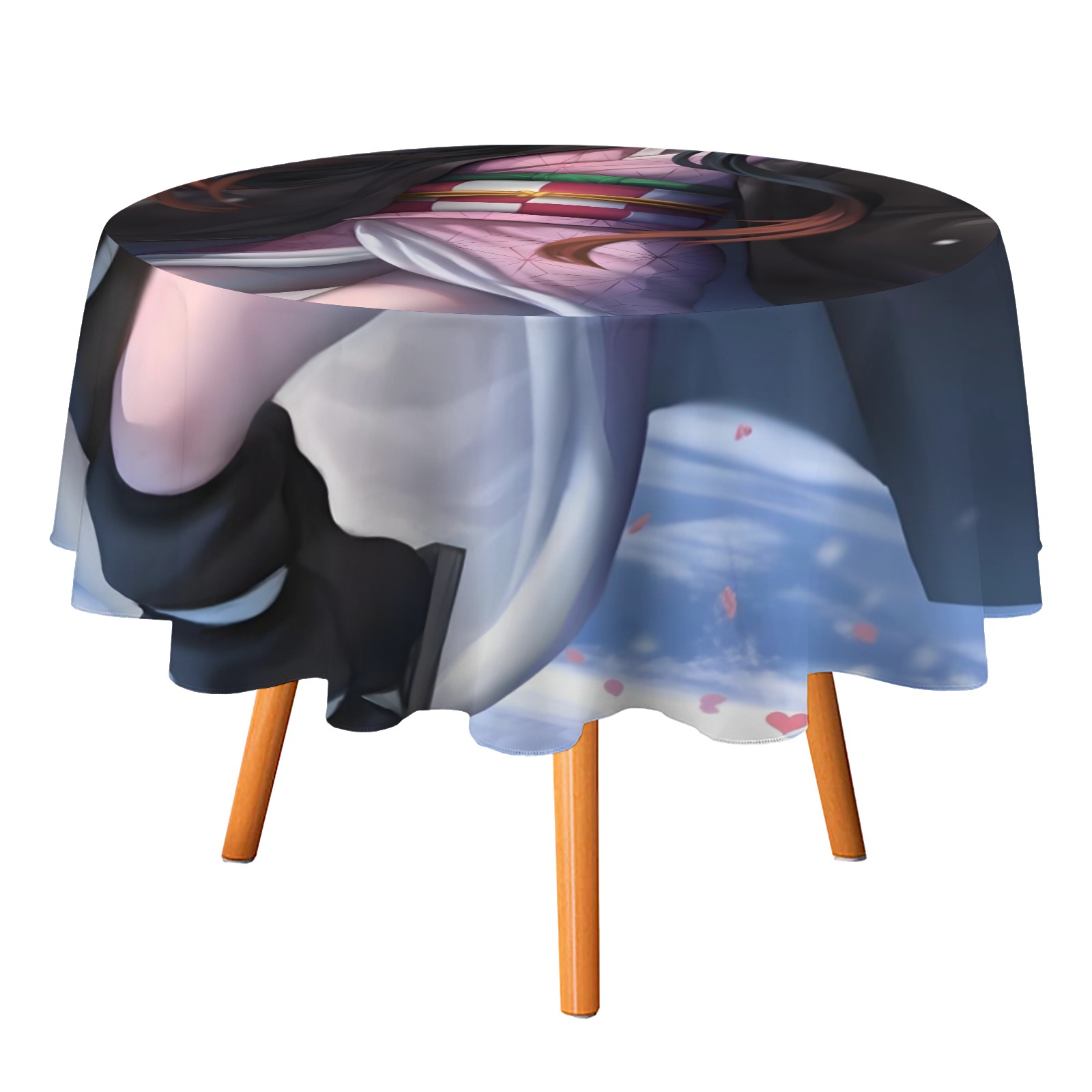Demon Slayer Girl Nezuko-Theme Round tablecloth has an iconic print ...