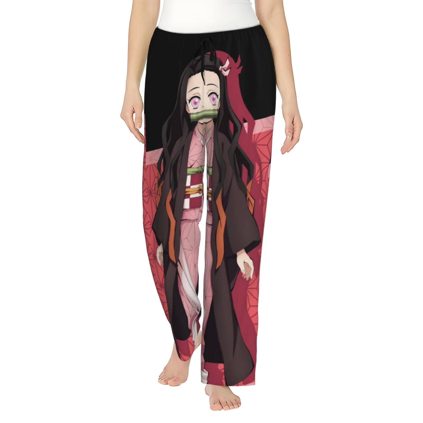 Demon Slayer Girl Nezuko Women's Pajama Pants With Pockets Lounge Daily ...