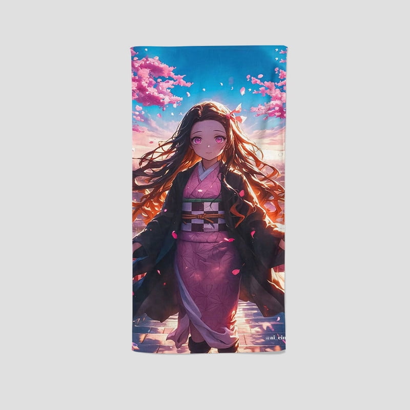 Demon Slayer Girl Nezuko's towel has an exceptional design, serving as ...
