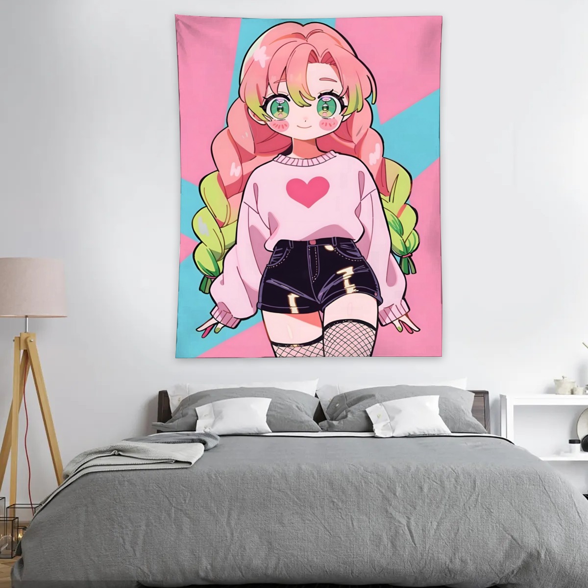Demon Slayer Girl Tapestry 40 x 60 Inches With Vivid Colors Realistic ...