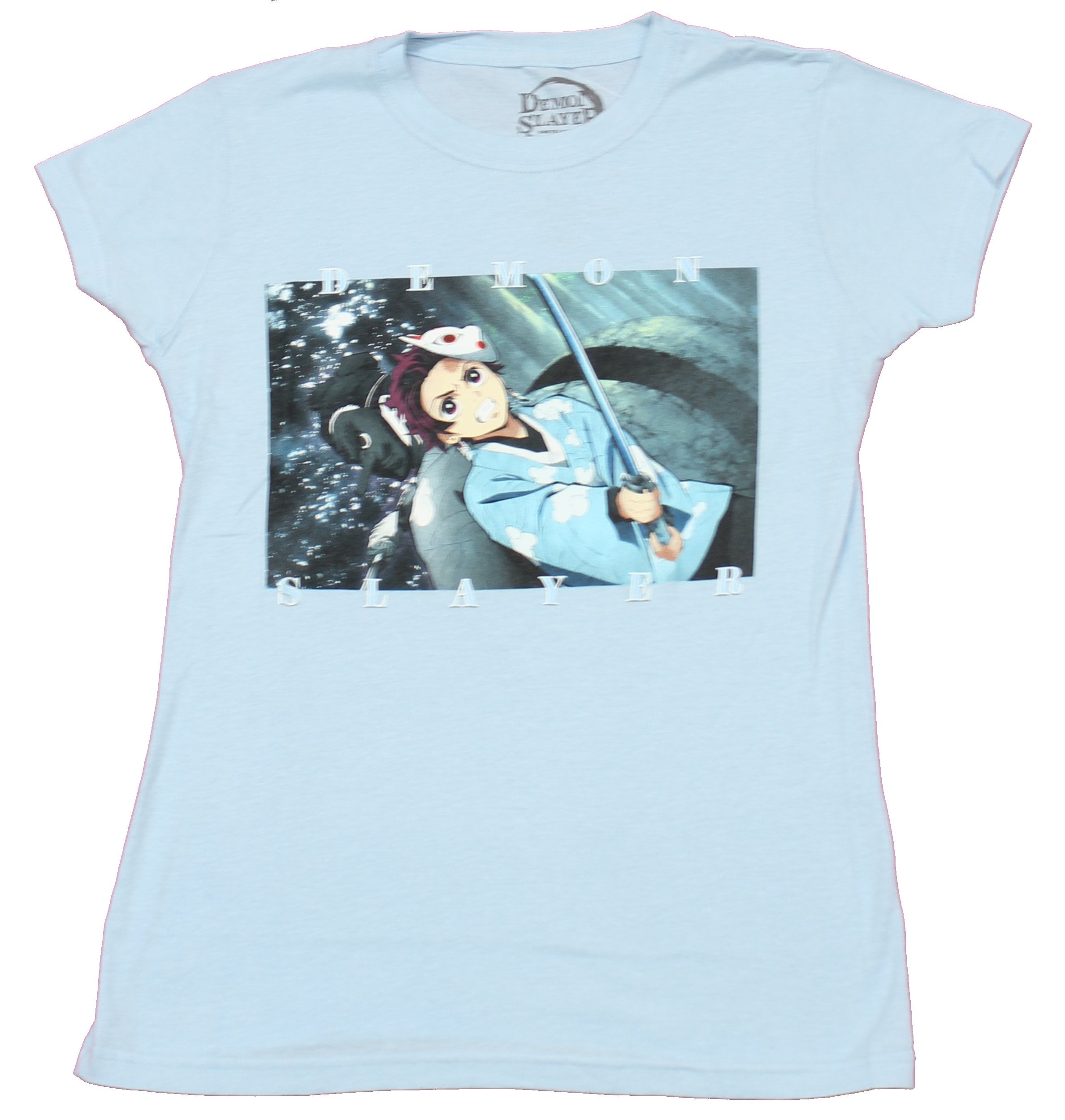 Demon Slayer Girls Juniors T-Shirt - Kimetsu No Yaiba Tanjiro Photo Box ...