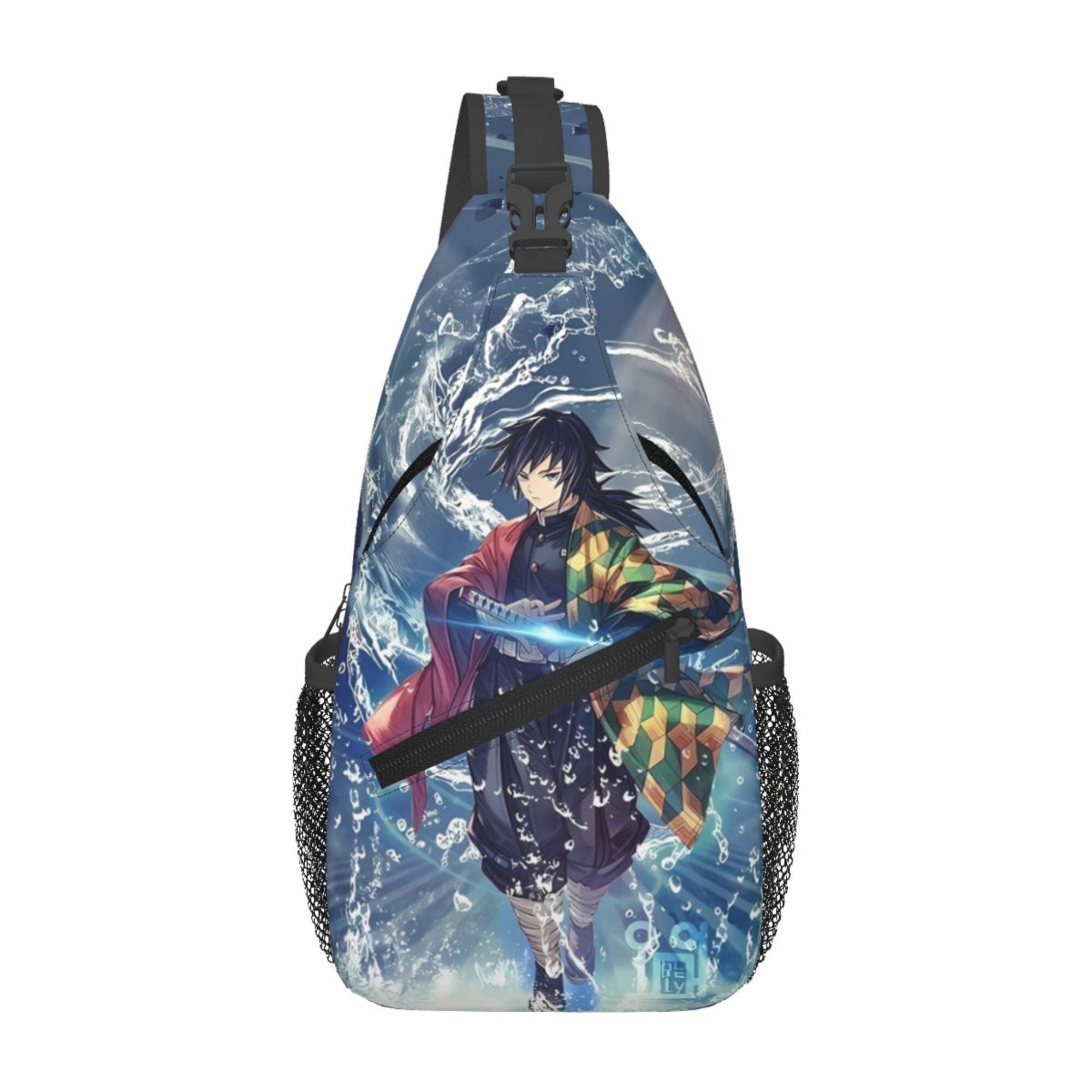 Demon Slayer Giyu Tomioka Sling Bag,Casual Crossbody Backpack Shoulder ...
