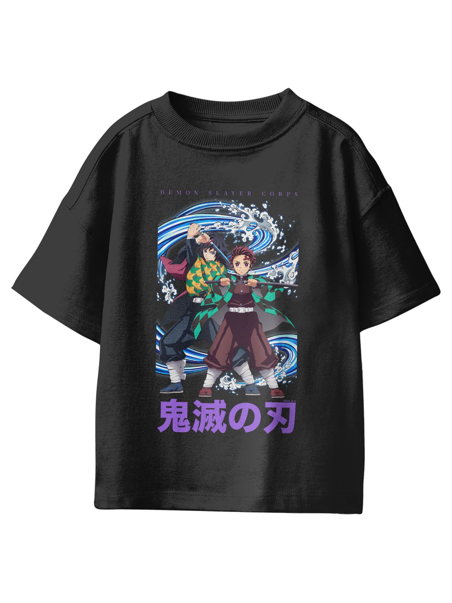 Demon Slayer Giyu and Tanjiro Graphic Crew Neck Short Sleeve Youth ...