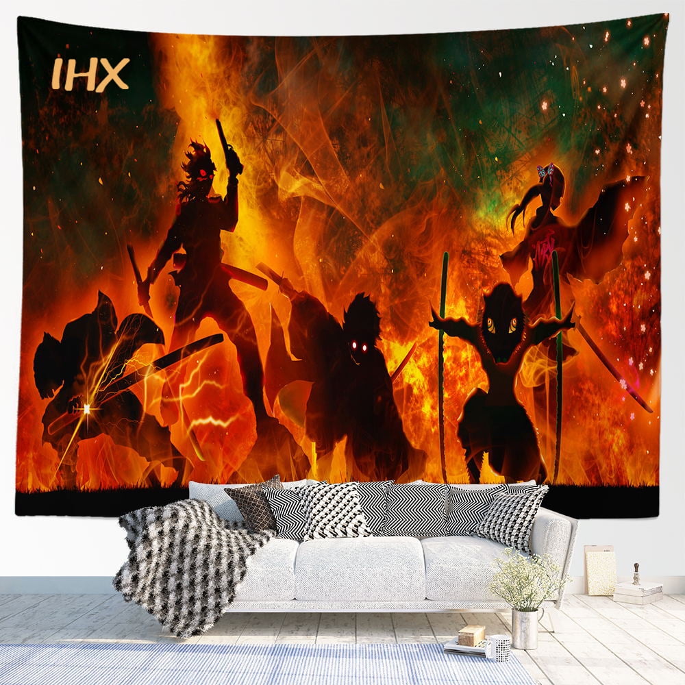 Demon Slayer Happy Birthday Party Backdrop, Baby Shower Cake Table ...