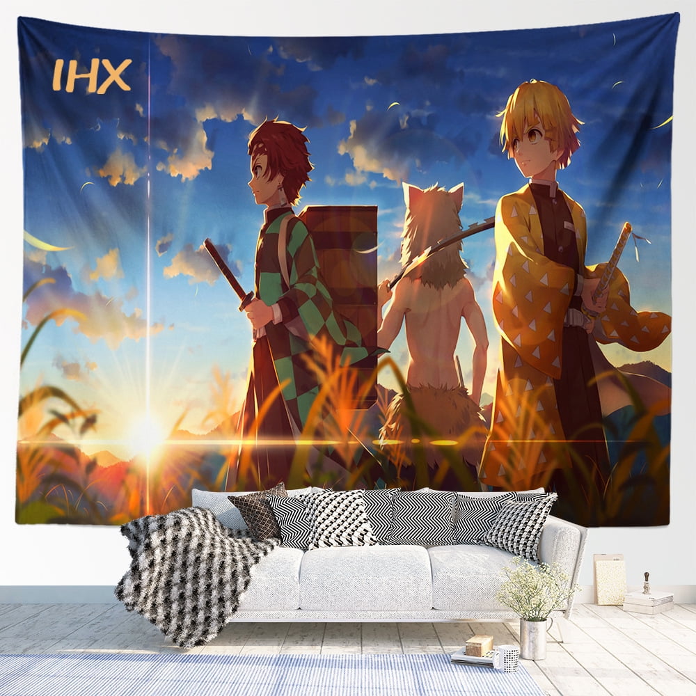 Demon Slayer Happy Birthday Party Backdrop, Baby Shower Cake Table ...