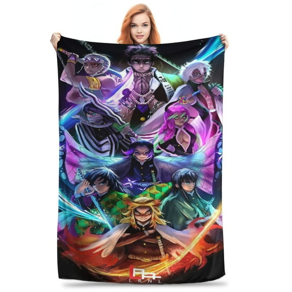 Demon Slayer Hashira Crew Flannel Blanket - Shinobu Kocho & Full ...