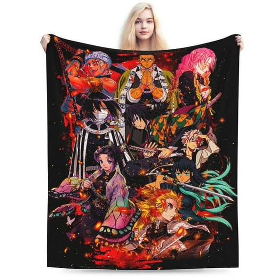 Demon Slayer Hashira Full Crew Flannel Blanket - All Hashira Collage ...