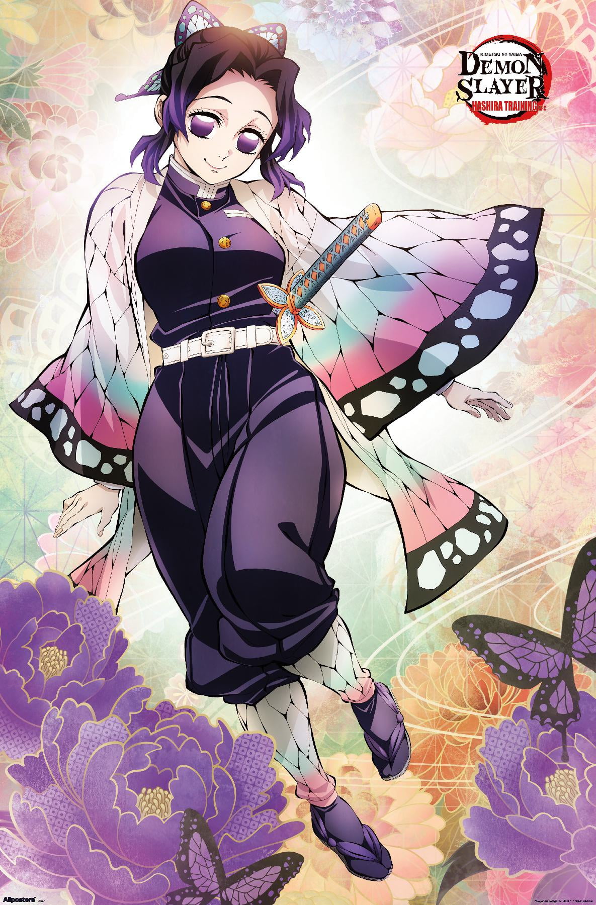 Demon Slayer: Hashira Training - Shinobu Wall Poster, 14.725" x 22.375 ...