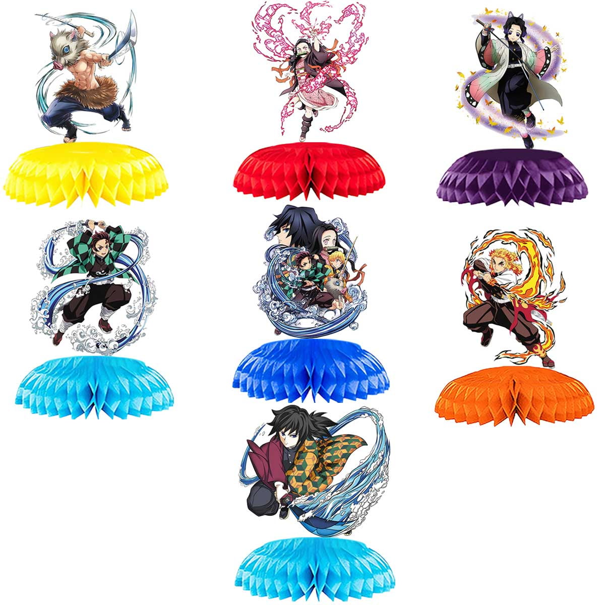 Demon Slayer Honeycomb Centerpieces Table Toppers Decorations for ...