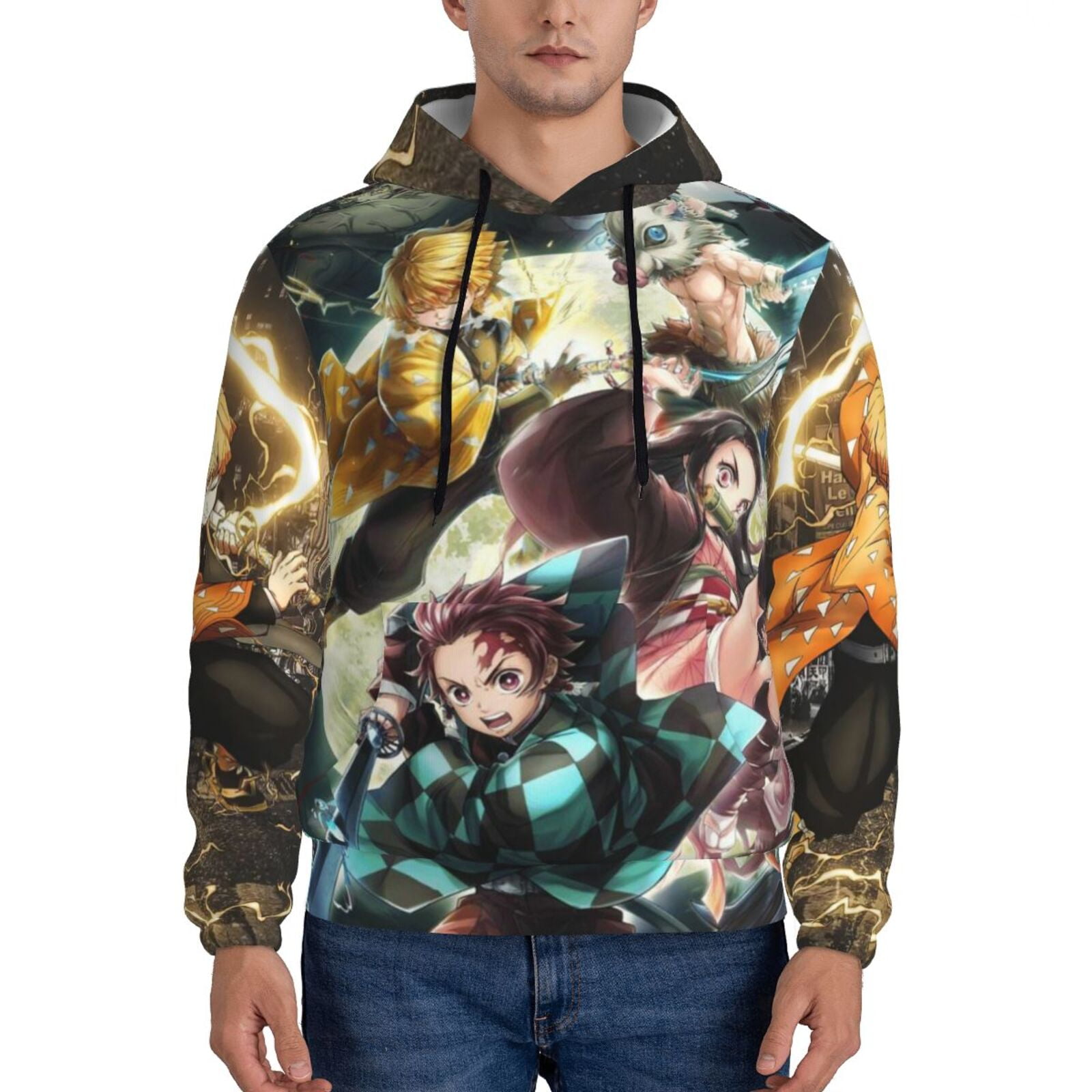 Demon Slayer Hoodie 3D Printed Anime Hooded Sports Sweatshirt Tops ...