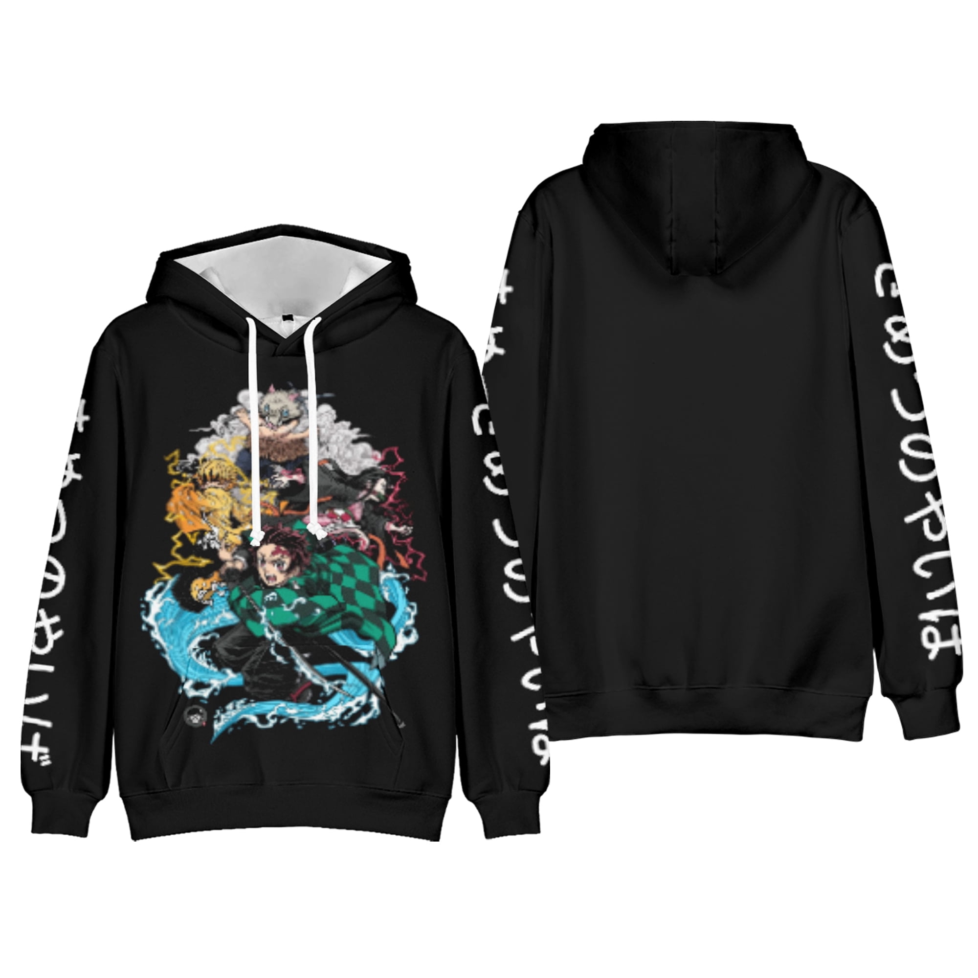Demon Slayer Hoodie Anime Kimetsu No Yaiba Sweatshirt Pullover Long ...