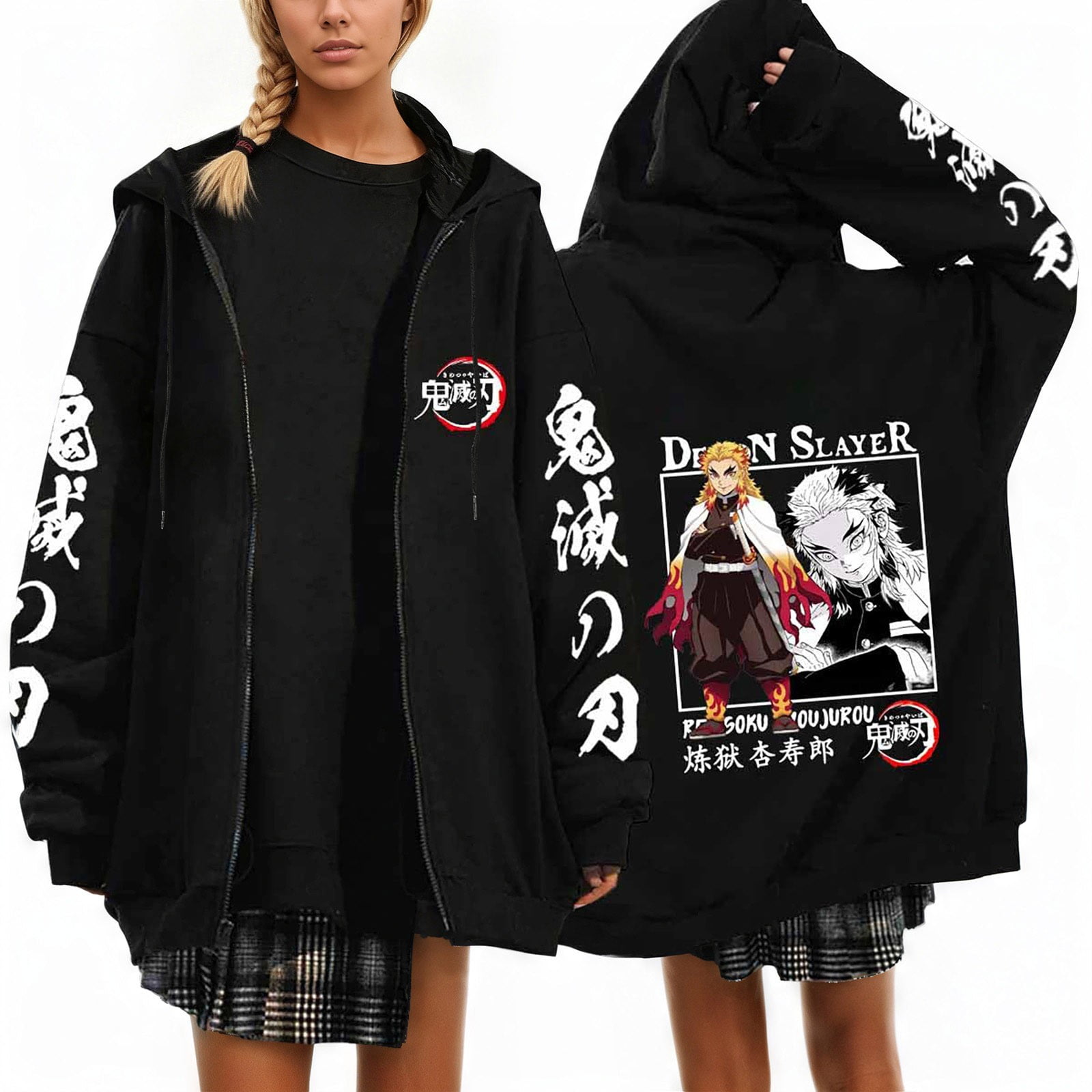 Demon Slayer Hoodie Jacket By Anime Series With Unique Design And Soft ...