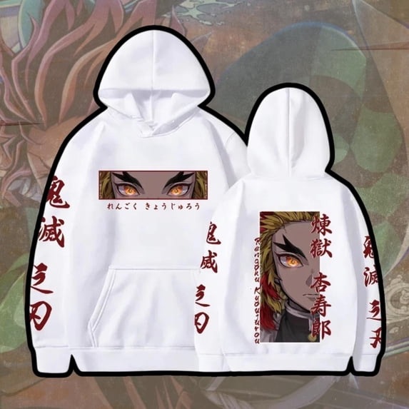 Demon Slayer Hoodie, Rengoku Kyoujurou Eyes Graphic Sweatshirt, Unisex ...