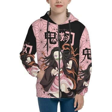 Demon Slayer Logo Men's Hoodies Sweatshirt Soft Plush Fleece Hoody ...